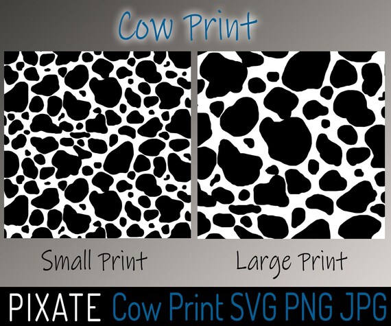 Cowhide Print Clipart Cow SVG PNG JPG Cow Lovers Digital | Etsy