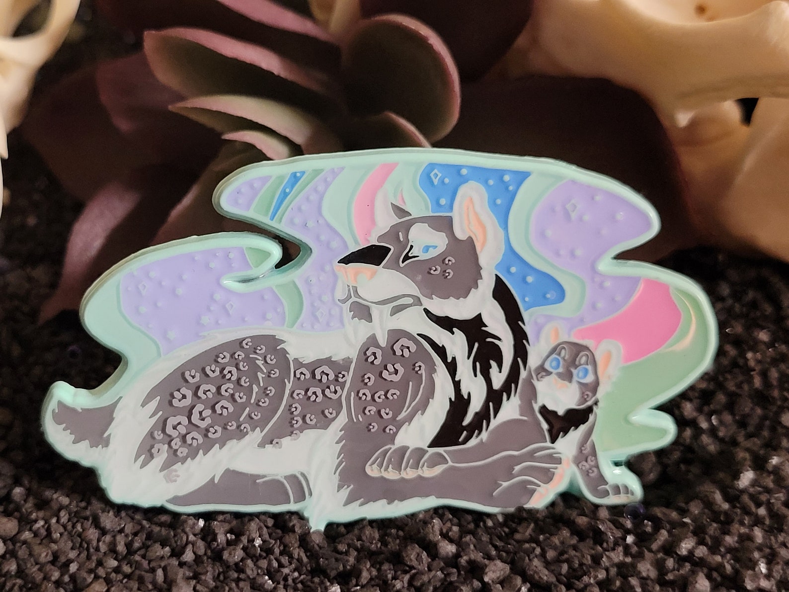 Smilodon Pin - Saber Tooth Tiger Enamel Pin Disappear Dinosaur Ice Age ...