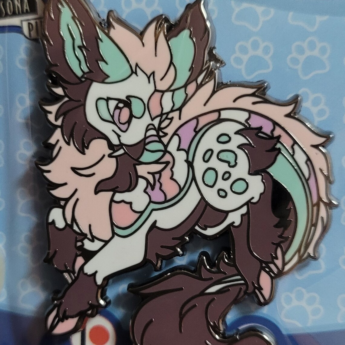 Kirin Fursona Pin - Mystical Magical Blue Pink Ice Cream Vibes Chinese ...