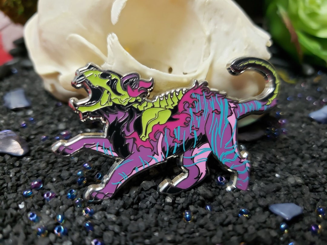 Purple Undead Tiger Enamel Pin Set - Antique Glow Orange Purple Blue ...
