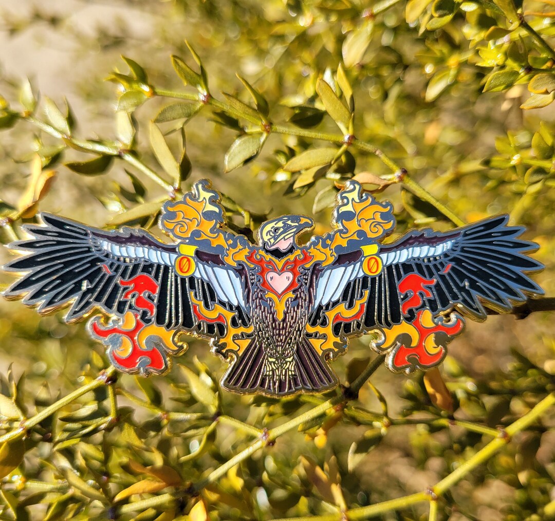 CALIFORNIA CONDOR Enamel Pin - Gold Metal Glow in the Dark Green ...