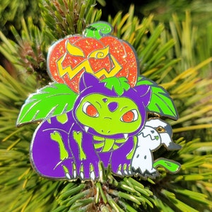 Spooky Saur Enamel Lapel Pin Harvest Fall Halloween Pumpkin Jack ...