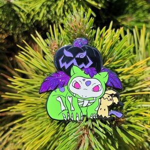 Spooky Saur Enamel Lapel Pin Harvest Fall Halloween Pumpkin Jack ...