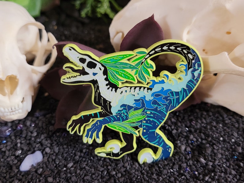 Disappear Velociraptor Pin Raptor Enamel Pin Disappear | Etsy