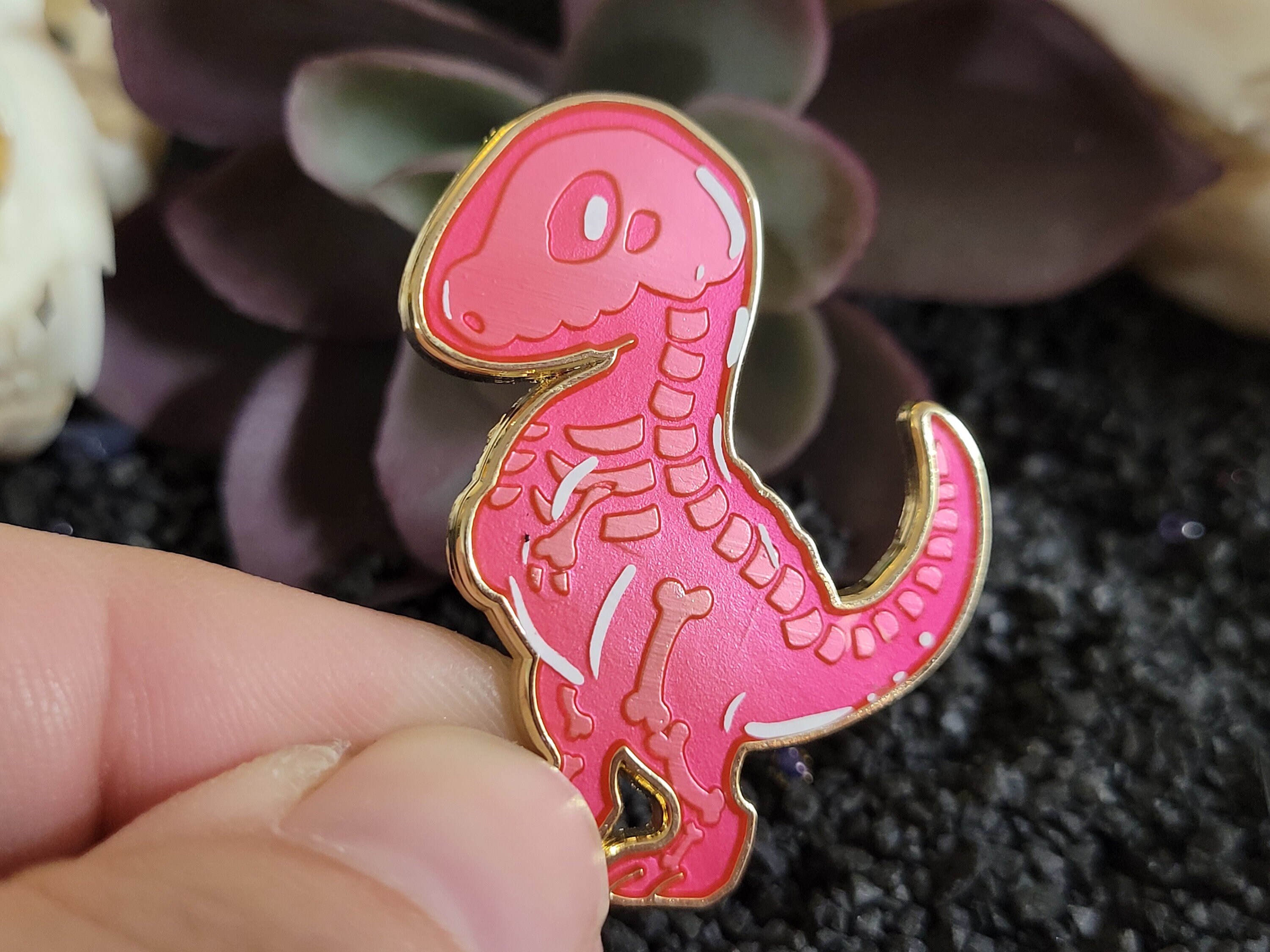 Rexi - Tyrannosaurus Rex Enamel Pin Skeleton Candy Themed Lapel Pin ...