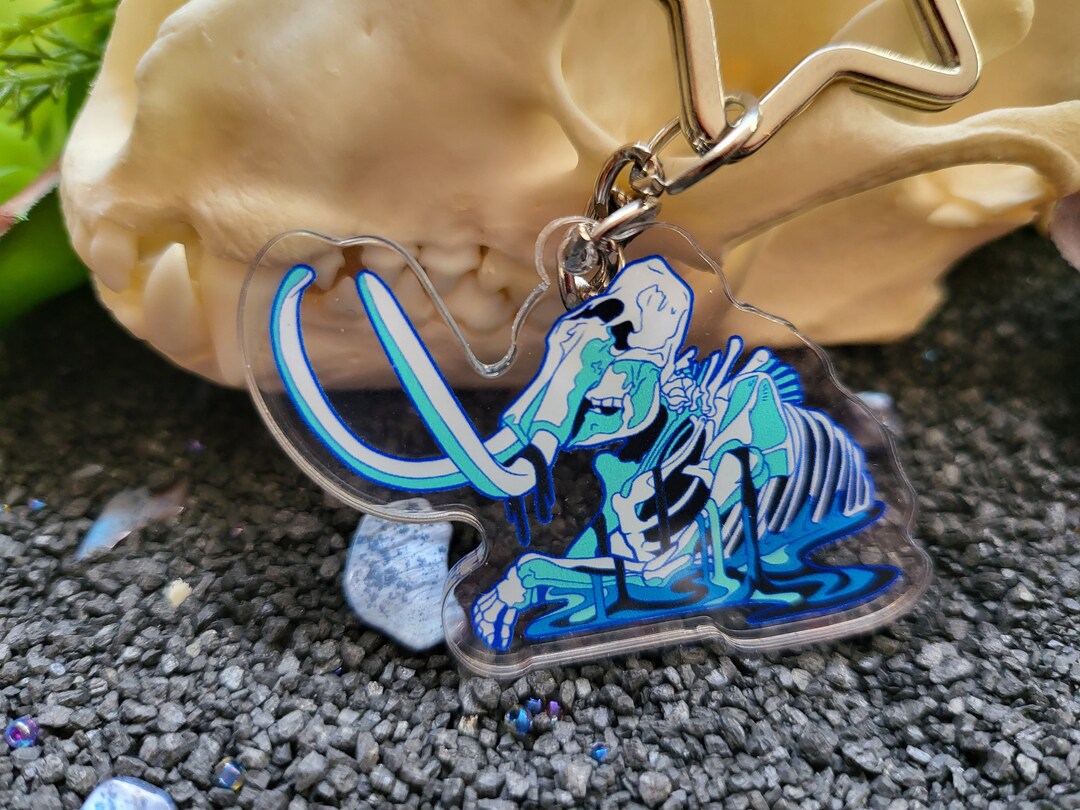 Mammoth With Star Shaped Keychain - Acrylic Charm - Etsy