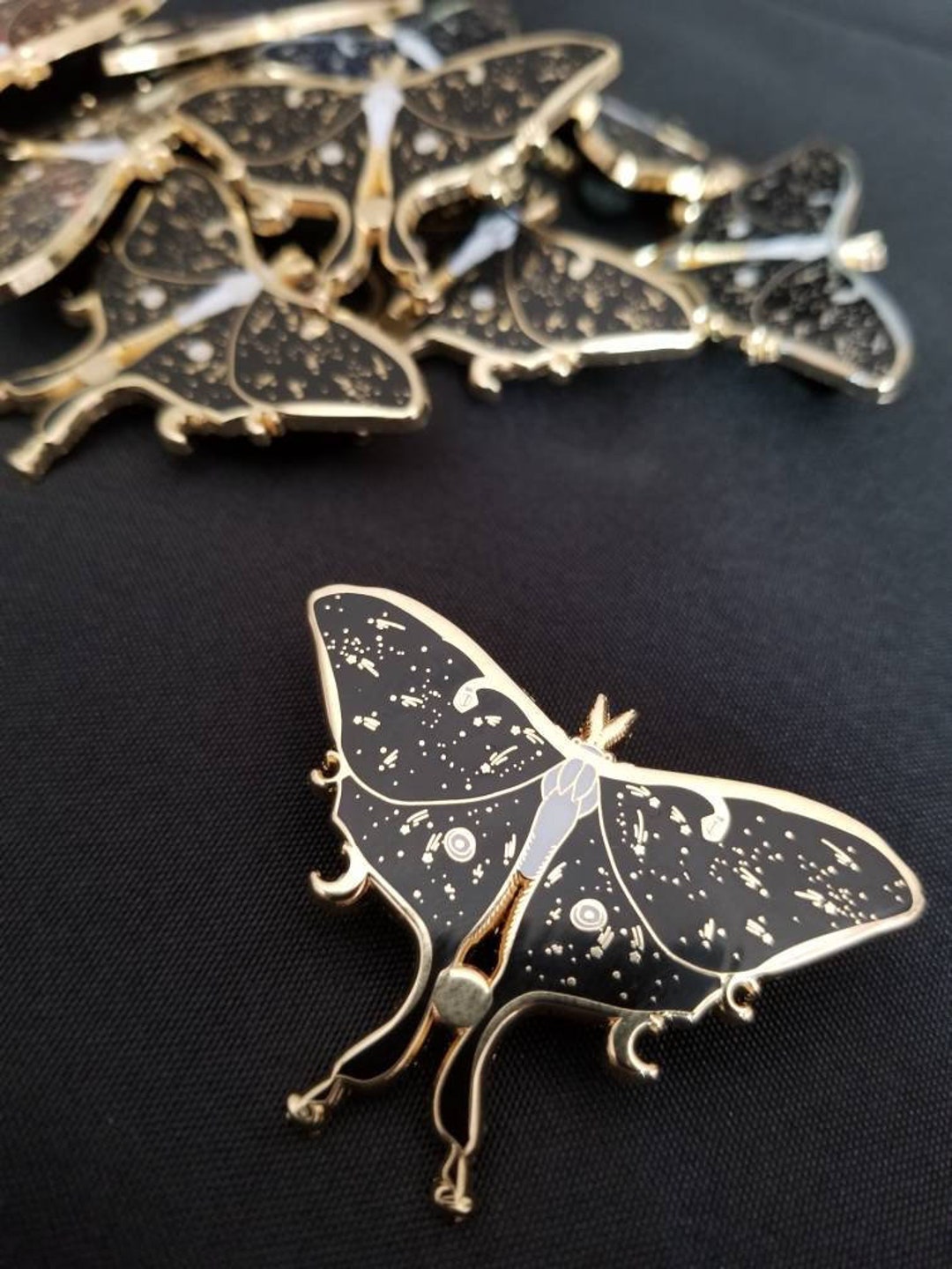 Lunar Moth Enamel Lapel Pin - Etsy