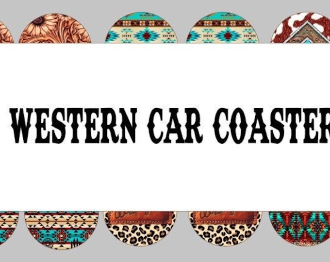 Western Car Coaster PNG Digital Download - Etsy