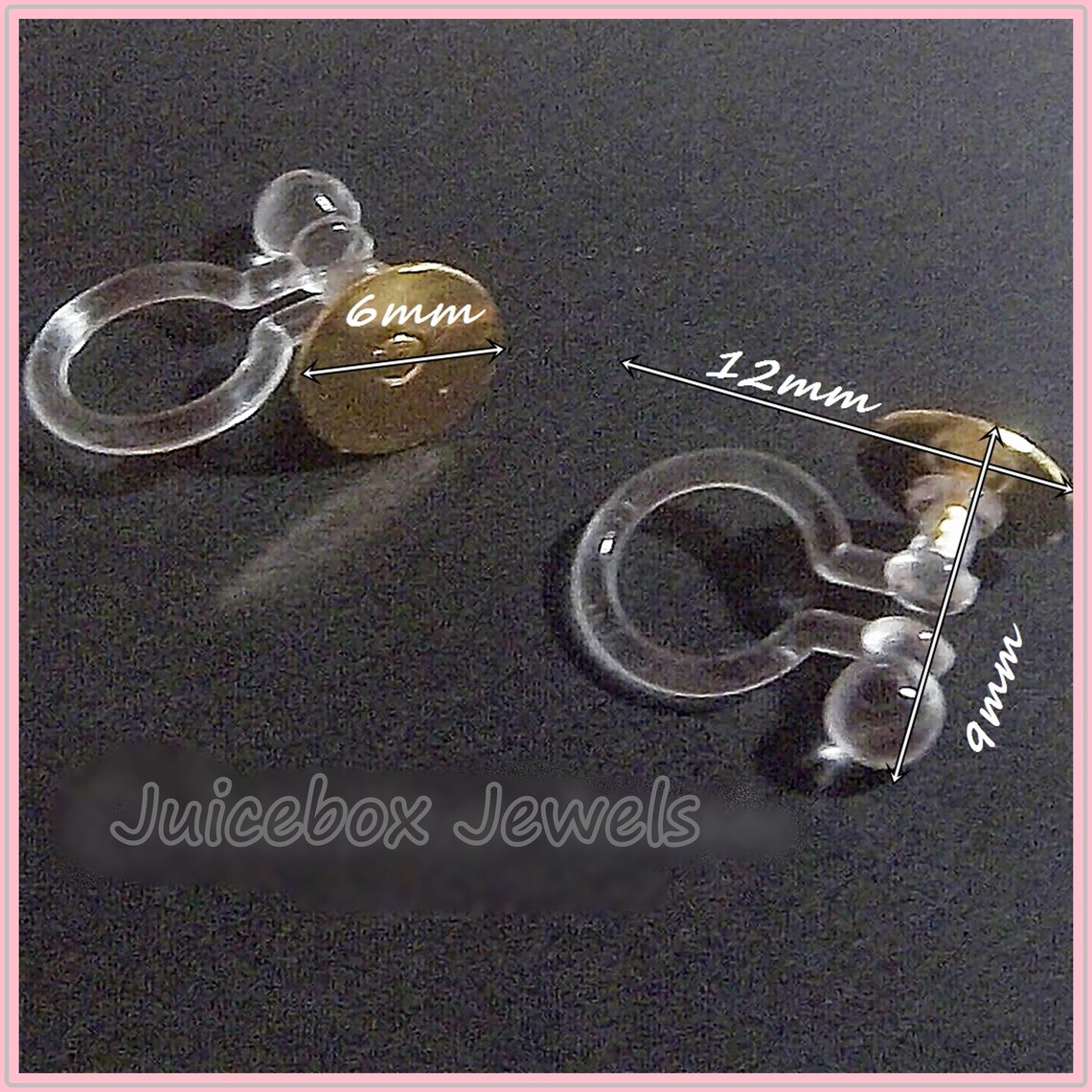 3/6 Pairs DIY Invisible Clip on Earring Finding, Flat 6mm Gold Plated ...