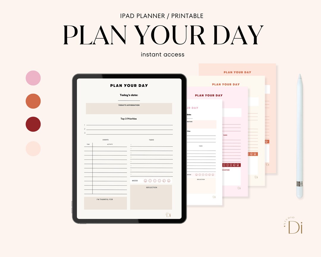Plan Your Day Planner | Daily Planner, Everyday Planner. Ideal Schedule ...
