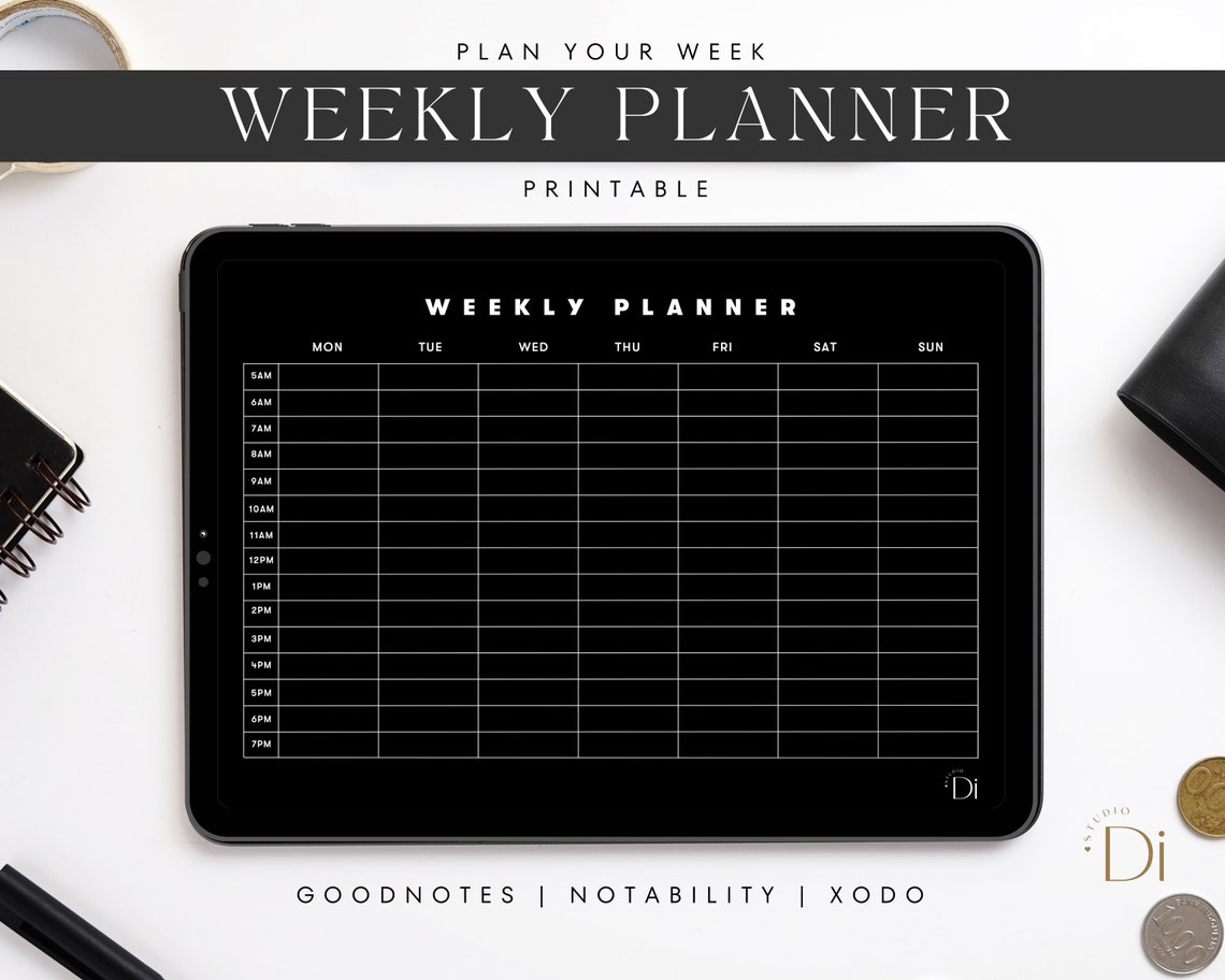 Digital Weekly Planner - Digital + Printable | Goodnotes for iPad ...