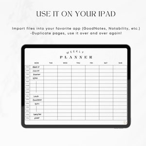 Digital Weekly Planner - Digital + Printable | Goodnotes for iPad ...