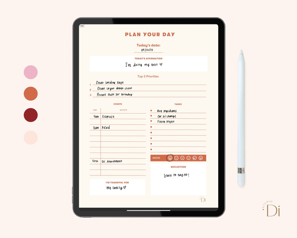 Plan Your Day Planner | Daily Planner, Everyday Planner. Ideal Schedule ...