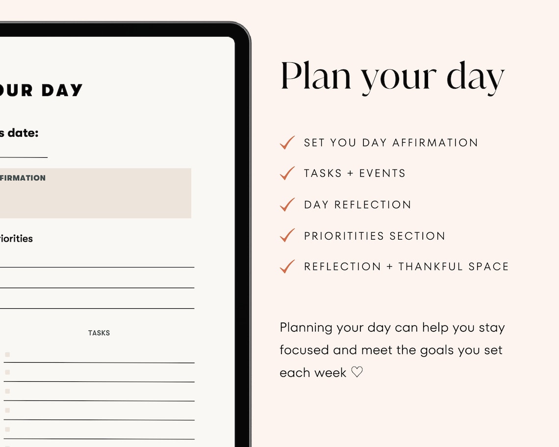 Plan Your Day Planner | Daily Planner, Everyday Planner. Ideal Schedule ...