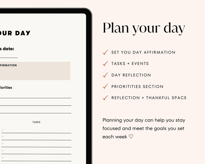 Plan Your Day Planner | Daily Planner, Everyday Planner. Ideal Schedule ...