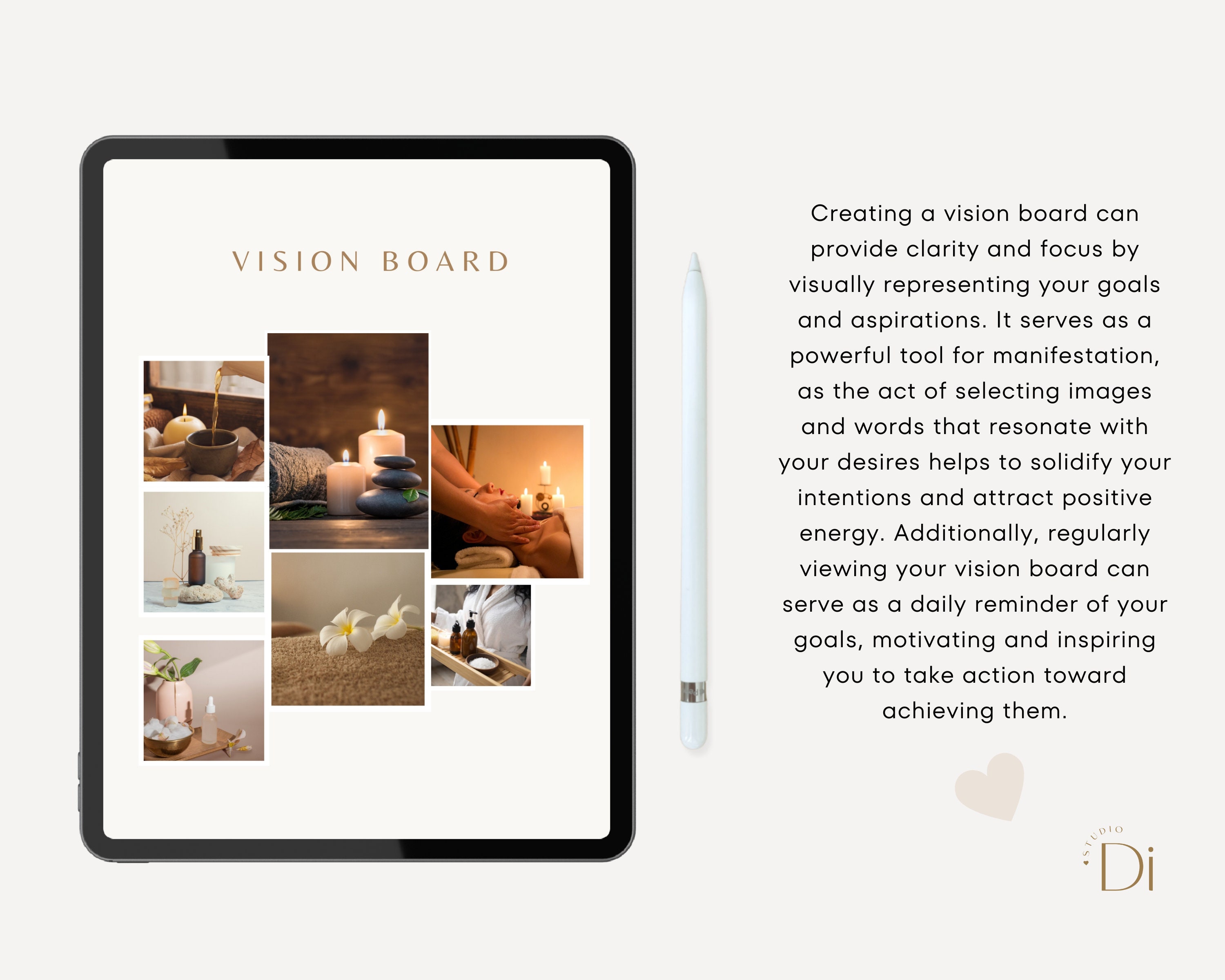 Vision Board Canva Template Calm Style - Editable Template - Etsy