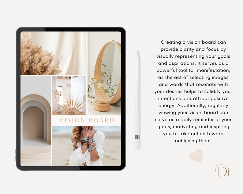 Vision Board Canva Template Boho Style - Editable Template - Etsy