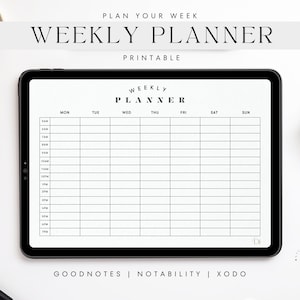 Digital Weekly Planner - Digital + Printable | Goodnotes for iPad ...