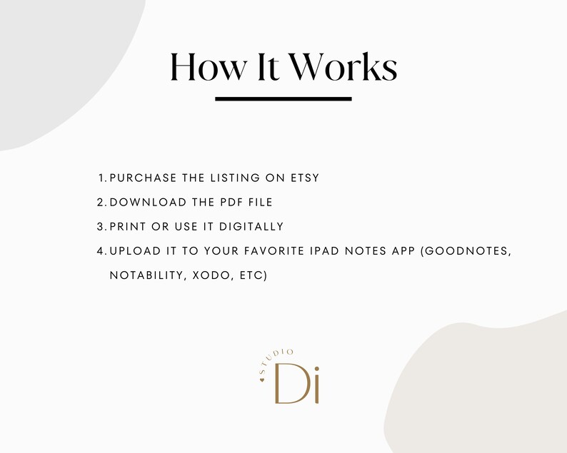 Digital Weekly Planner - Digital + Printable | Goodnotes for iPad ...