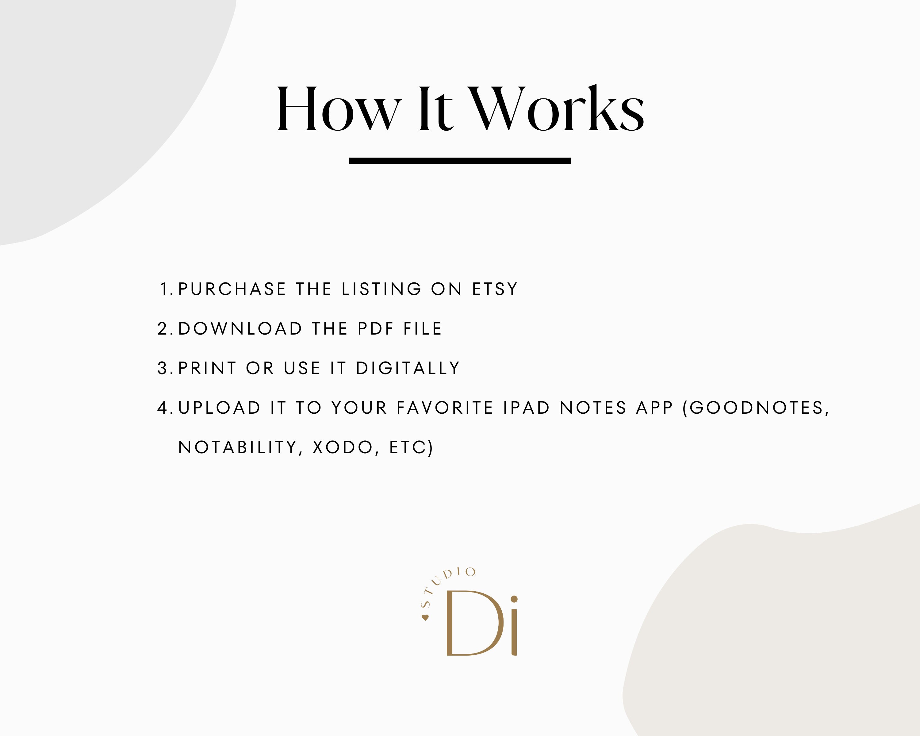 Digital Weekly Planner - Digital + Printable | Goodnotes for iPad ...
