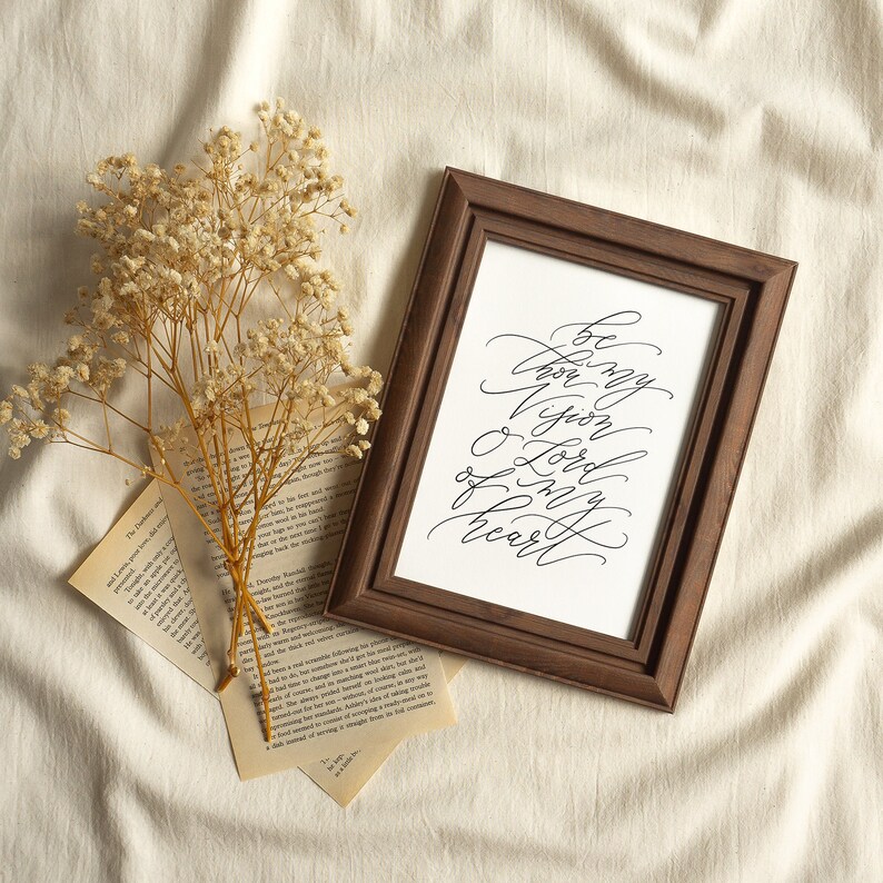 Be Thou My Vision Hymn Print: Calligraphy Christian Wall Art (digital ...