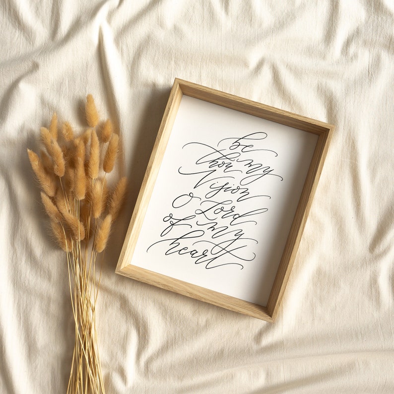 Be Thou My Vision Hymn Print: Calligraphy Christian Wall Art (digital ...