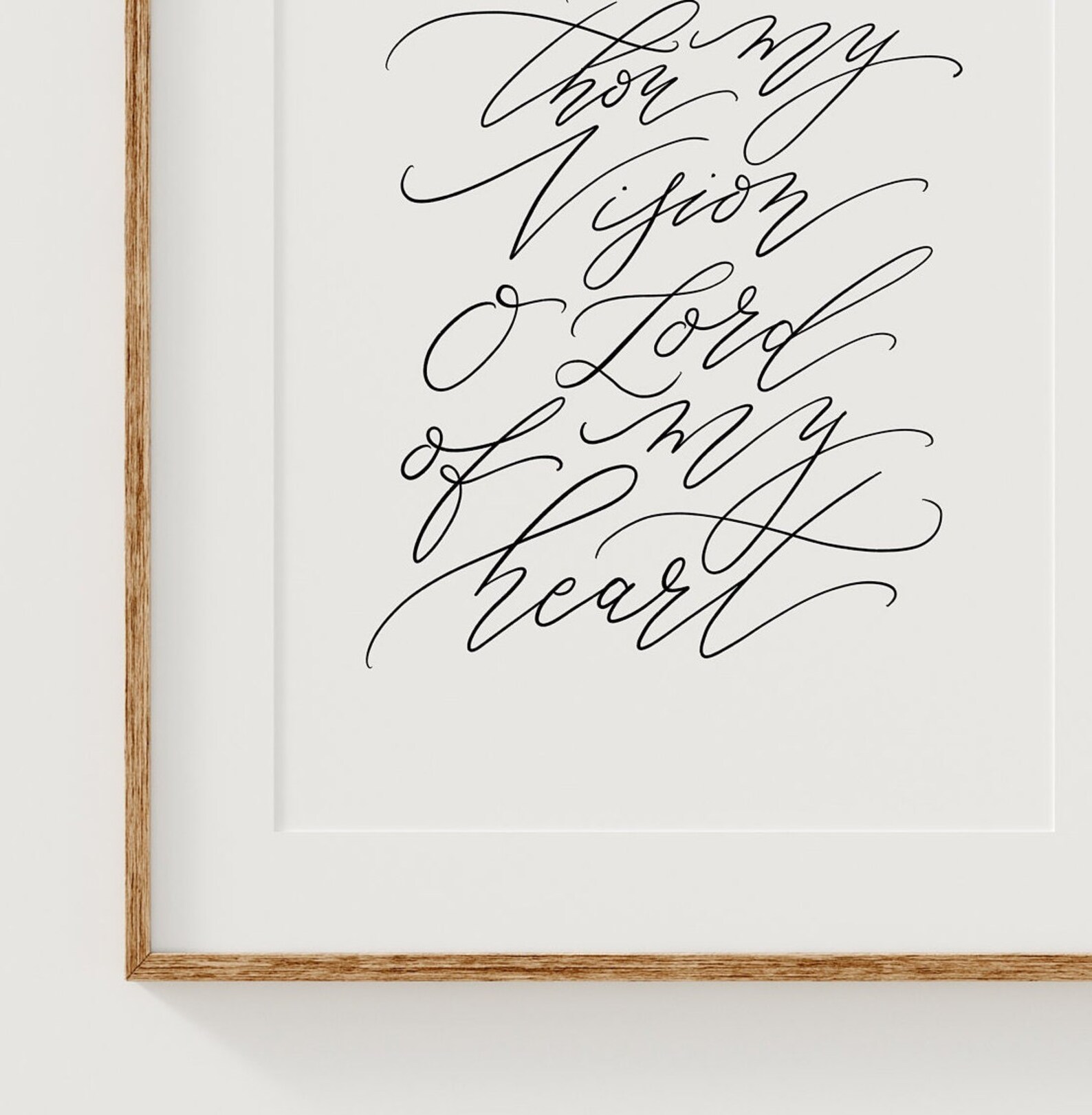 Be Thou My Vision Hymn Print: Calligraphy Christian Wall Art (digital ...