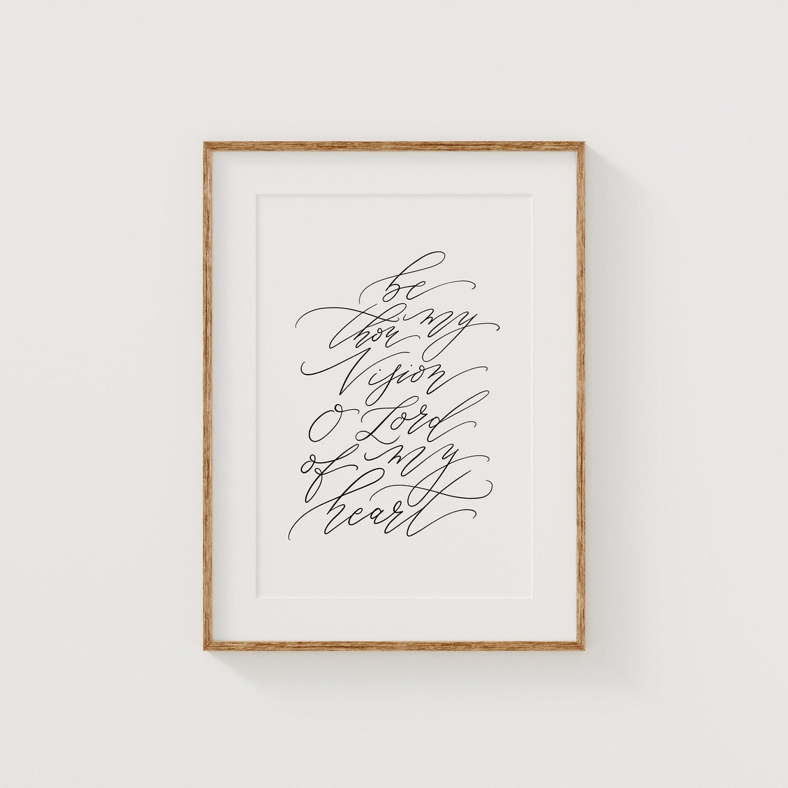Be Thou My Vision Hymn Print: Calligraphy Christian Wall Art (digital ...