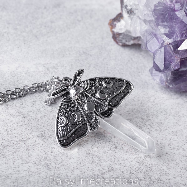 Moth Necklace - Etsy