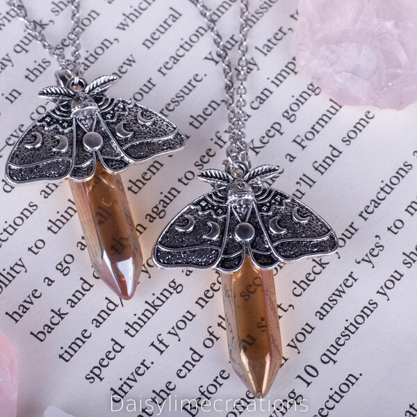 Moth Necklace - Etsy