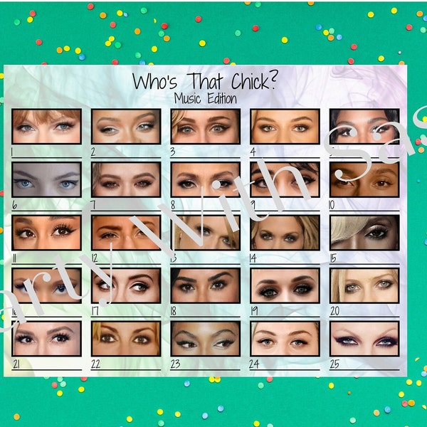 Celebrity Guess Who - Etsy