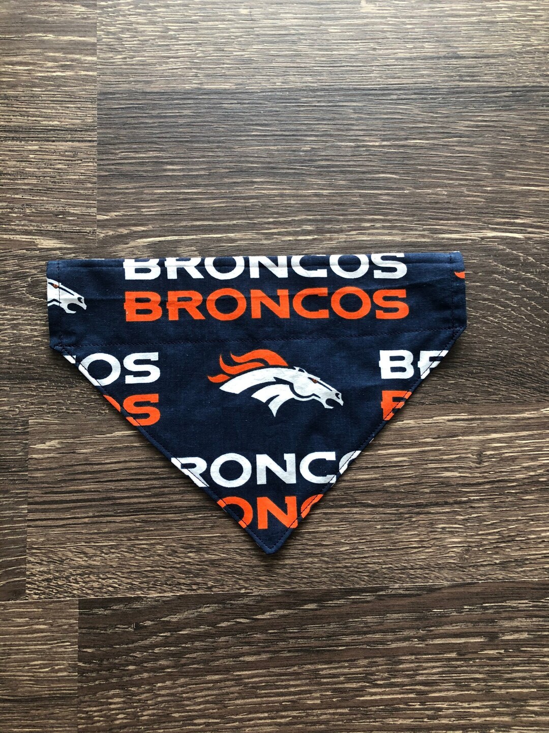 Handmade Reversible Denver Broncos Dog Slide Collar Bandana - Etsy