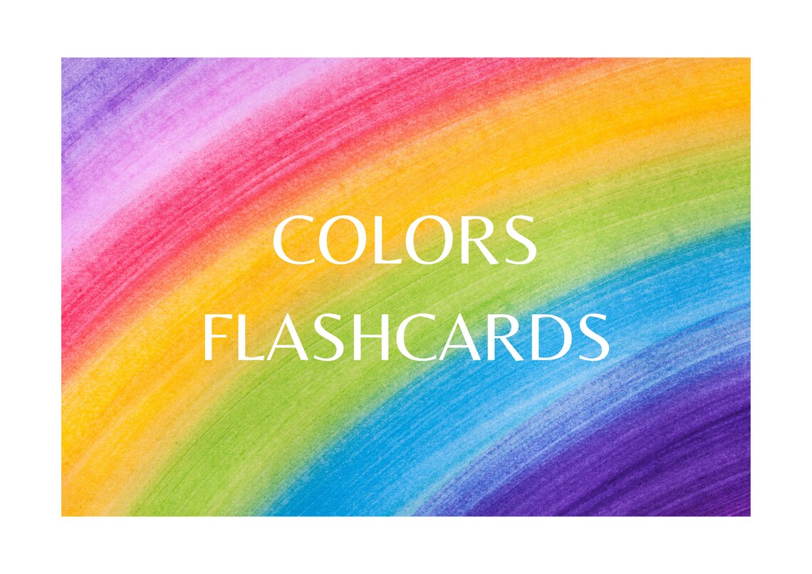 Colors Flashcards - Etsy