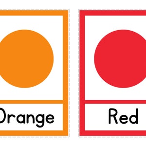 Colors Flashcards - Etsy