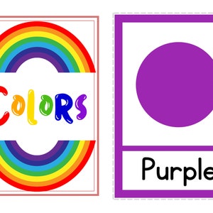 Colors Flashcards - Etsy