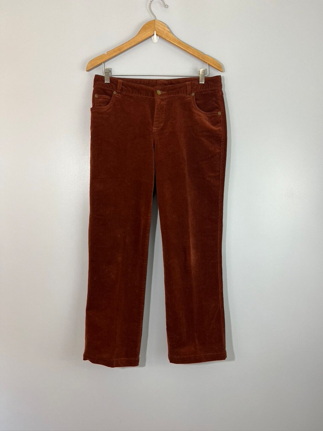 Woolrich Rust-colored Microcord Mid-rise Pants - Etsy