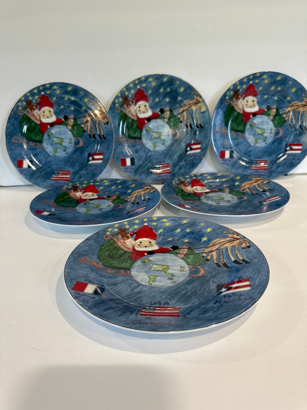Christmas Village Appetizer Plates, Kid’s Collection - Etsy