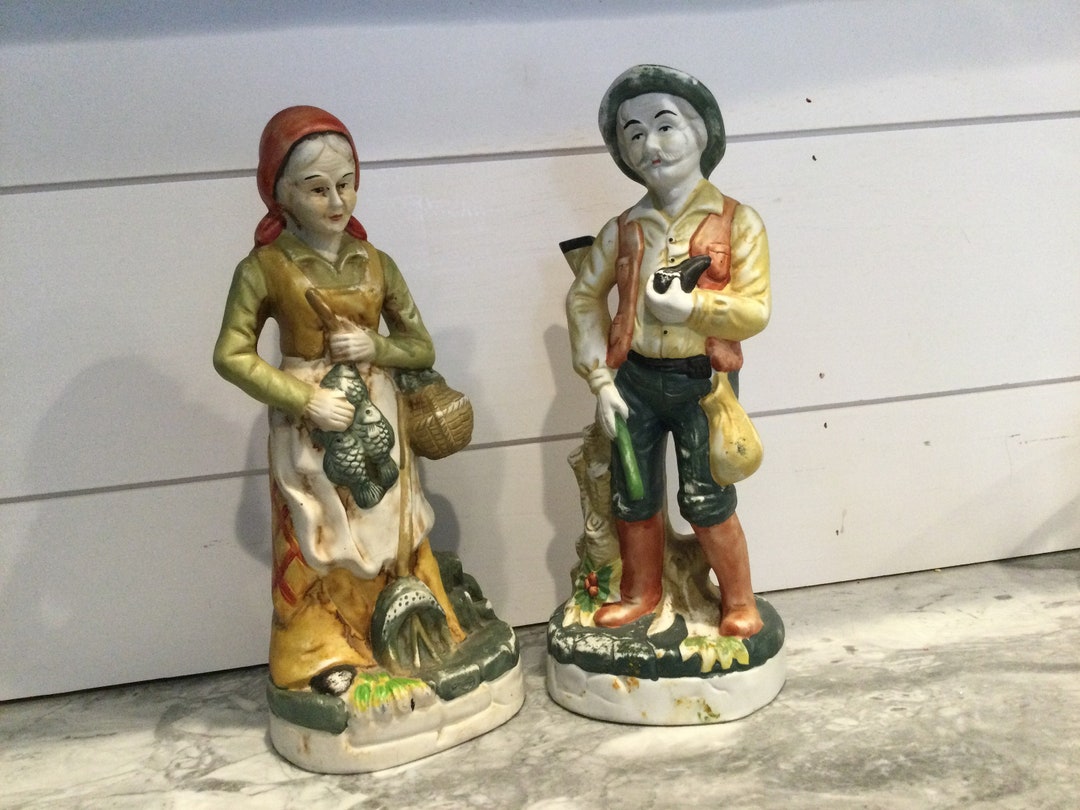Pioneer Couple, 12” Inch Flambro Figurines, Set of 2 - Etsy