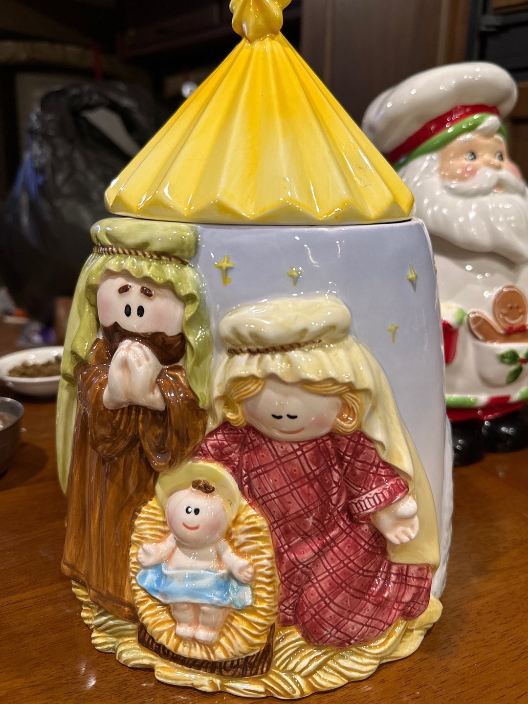 Vintage Dolomite Nativity Cookie Jar, Manger Star Jesus - Etsy