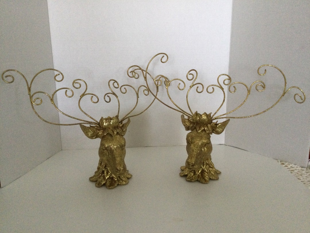 Reindee Candleholder, Curly Antlers, Holiday, Set of 2 - Etsy