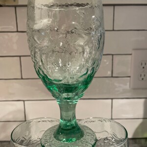 Aqua Spanish Green Water Goblets, Set of 4 - Etsy