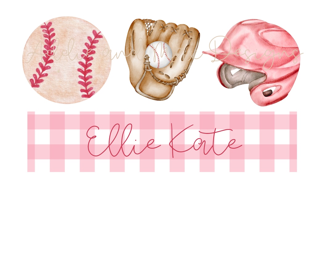 Pink Softball PNG, Girlie Softball PNG, Softball Sublimation Design ...