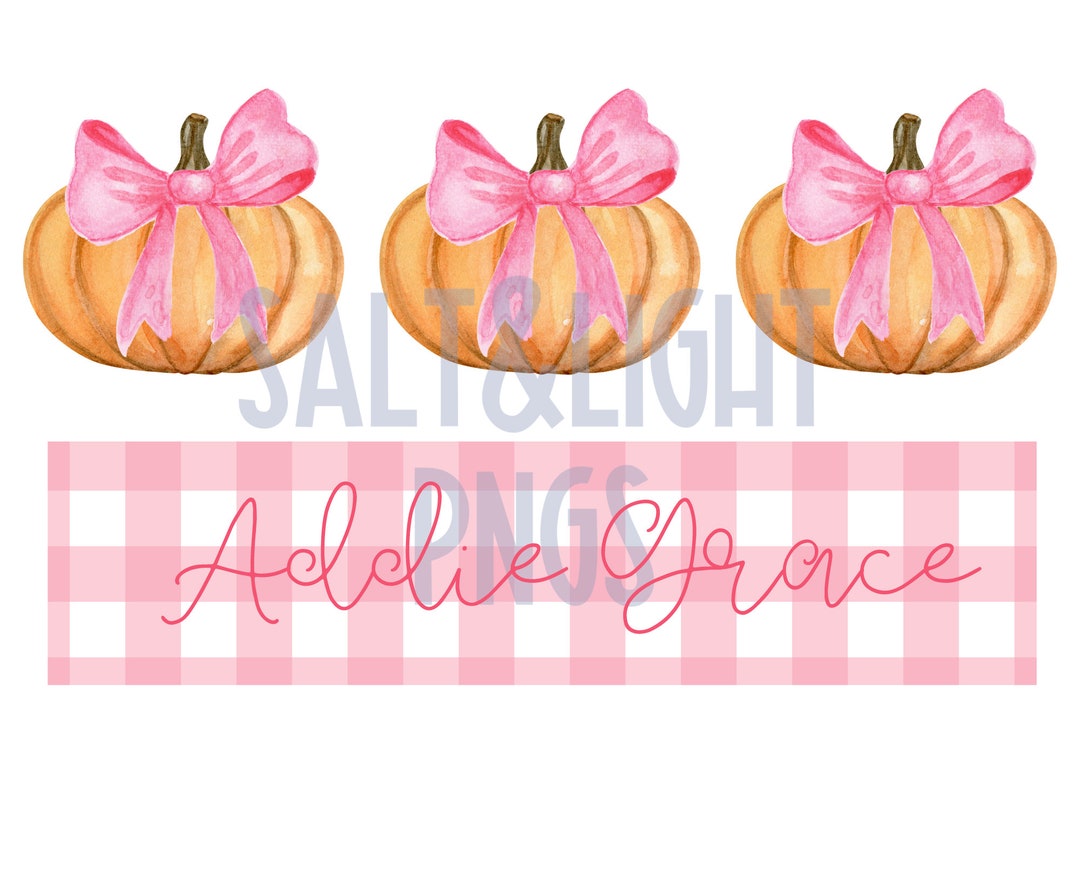 Pumpkins With Bows Digital Download, Girly Pumpkin Tee, Girly Fall PNG ...