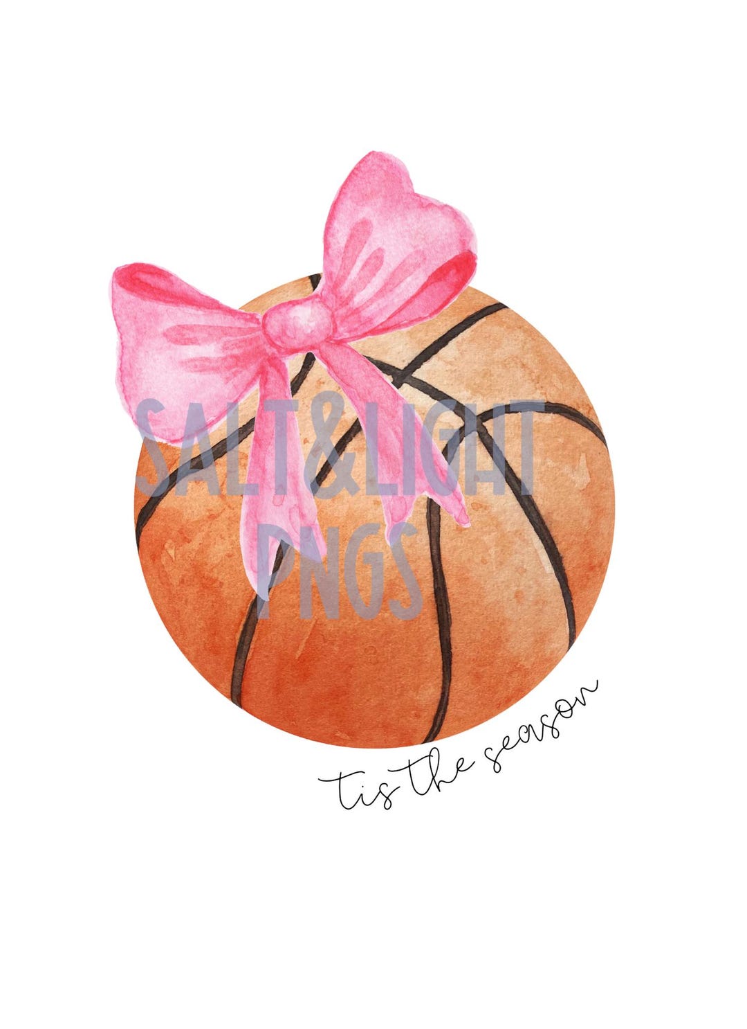 Basketball Bow PNG, Girly Basketball PNG, Basketball Sublimation Design ...