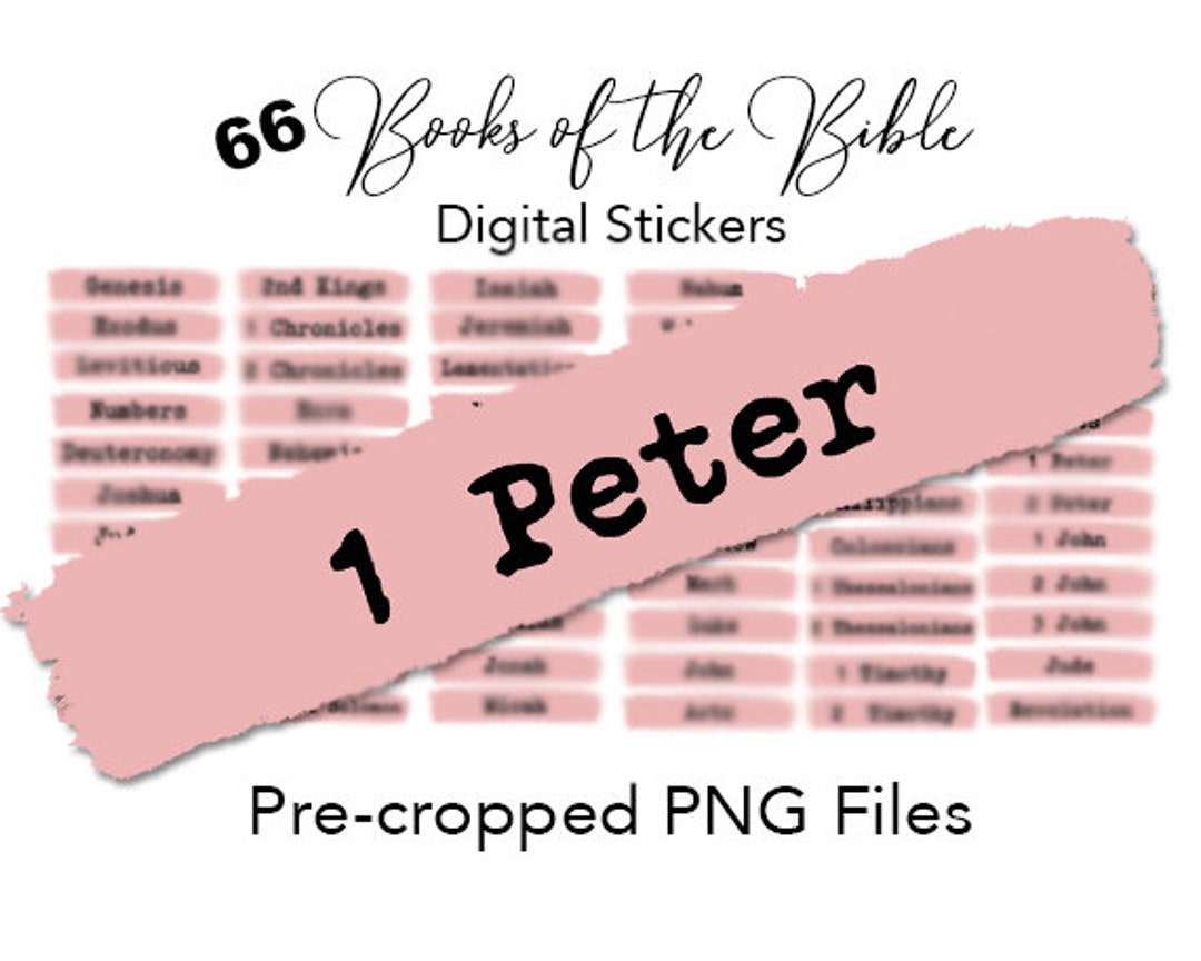Books of the Bible Digital Stickers - Etsy