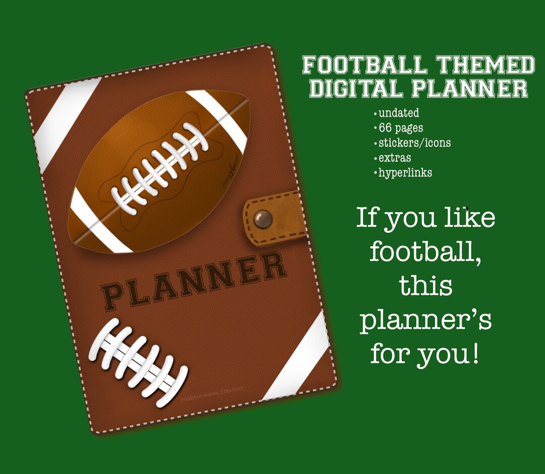 Football Themed Digital Planner for Goodnotes Undated - Etsy
