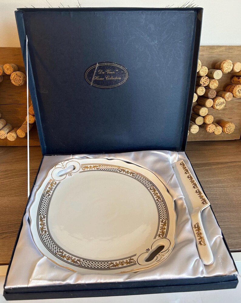 Vintage 1855 Tipo Limoges Da Vinci Collection Cake Plate and Server ...