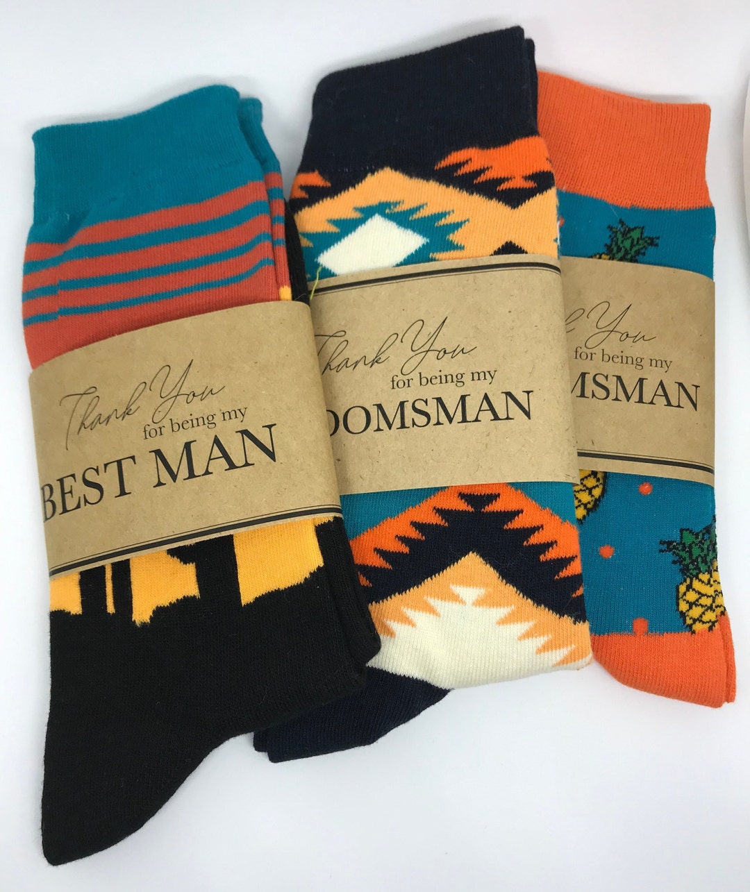 Custom Sock Wrap Groomsmen - Etsy