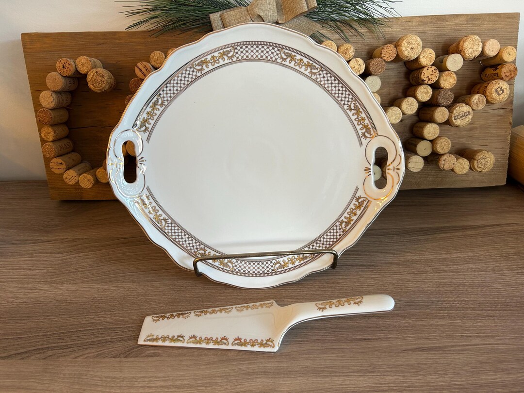 Vintage 1855 Tipo Limoges Da Vinci Collection Cake Plate and Server ...
