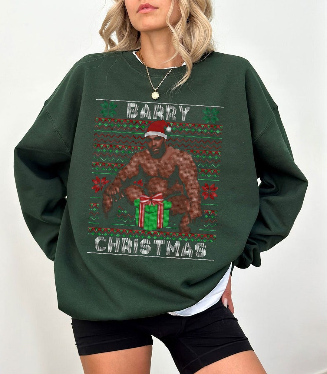 Barry Wood Christmas Sweatshirt, I Have A Big Packet, Barry Christmas ...